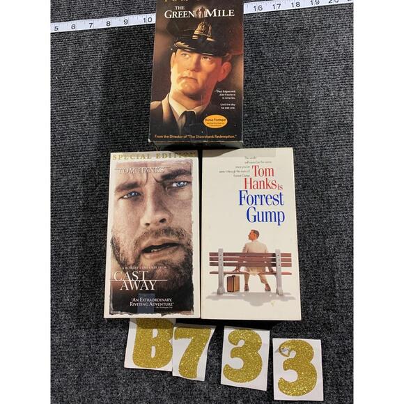 Media | Lot Of 3 Tom Hanks Vhs Tapes Green Mile Forrest Gump Castaway ...